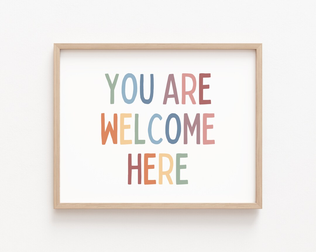 You Are Welcome Here Positive Classroom Decor School Counselor Office ...
