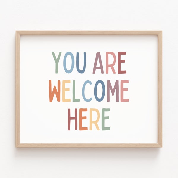 You Are Welcome Here Print All Are Welcome Sign, - Etsy