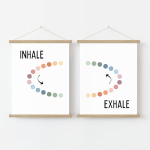 Inhale Exhale Print Calm Down Corner Printable School Psychologist ADHD ...