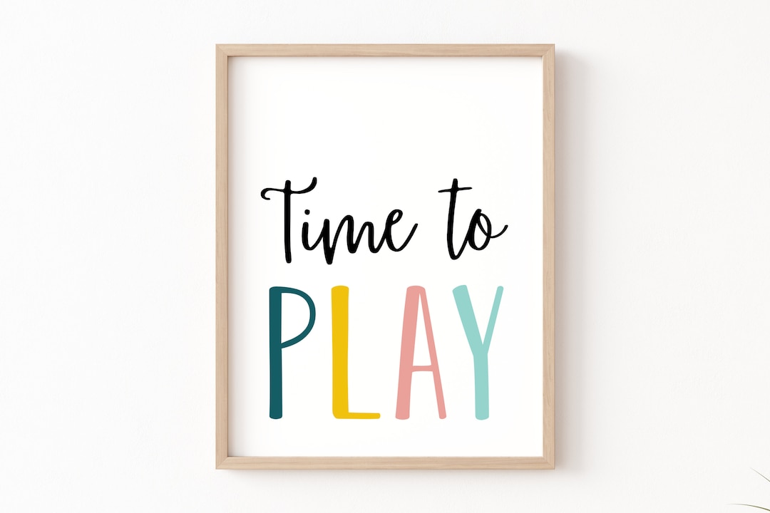 Time to Play Sign, Playroom Sign, Boho Nursery Print, Kids Printables ...