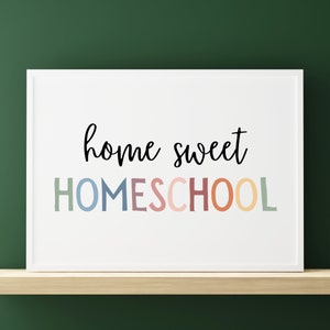 Home Sweet Homeschool Sign, Homeschool Decor, Homeschool Sign ...