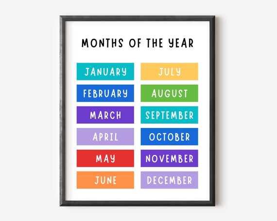 Meses Del Año Imprimibles Plantillas De Calendario En Blanco