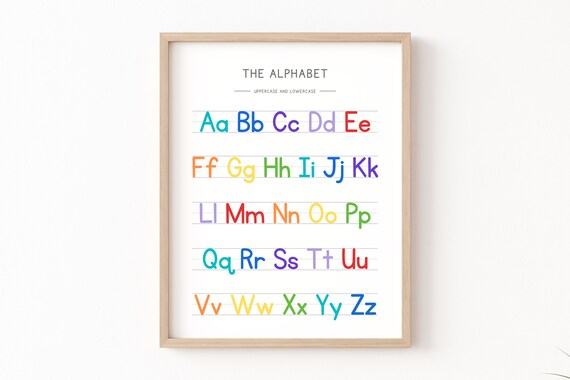 Upper and Lowercase Letters Kindergarten Preschool Posters - Etsy