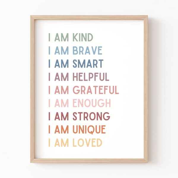 Positive Affirmations for Kids - Etsy