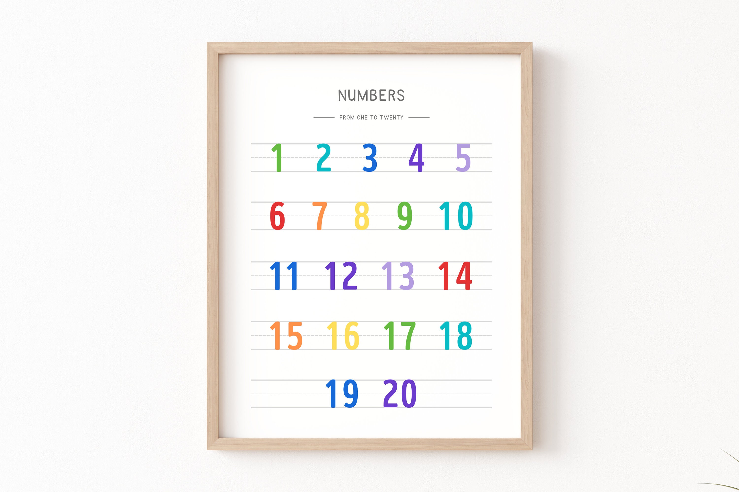 Rainbow Alphabet Poster, Handwriting Chart Print, Educational Wall Art ...