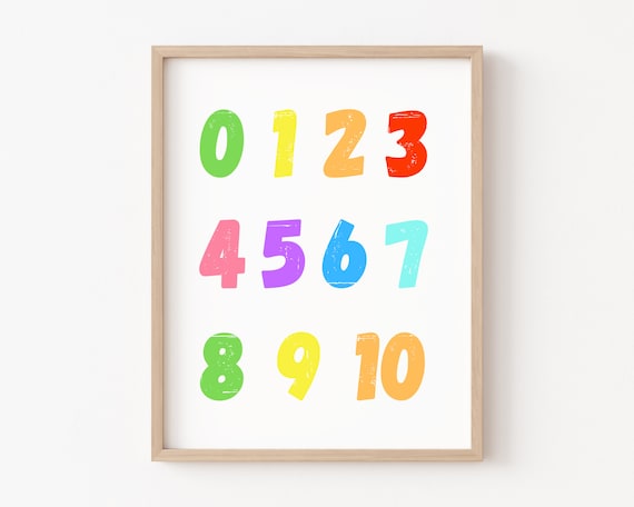 123 Print Number Poster Educational Print Homeschool Decor - Etsy