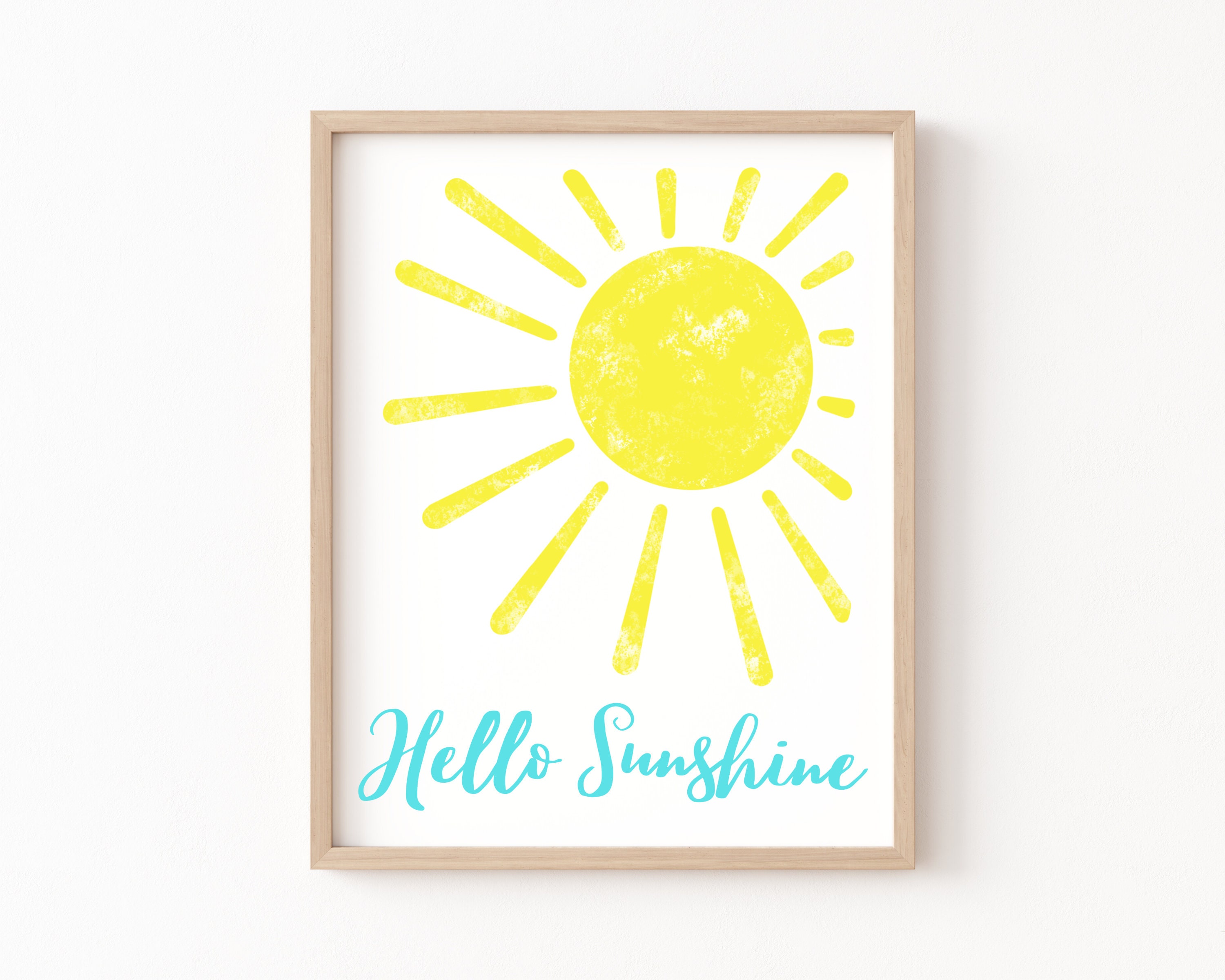 Hello Sunshine Print, Summer Printable Poster, Sun Print Digital ...