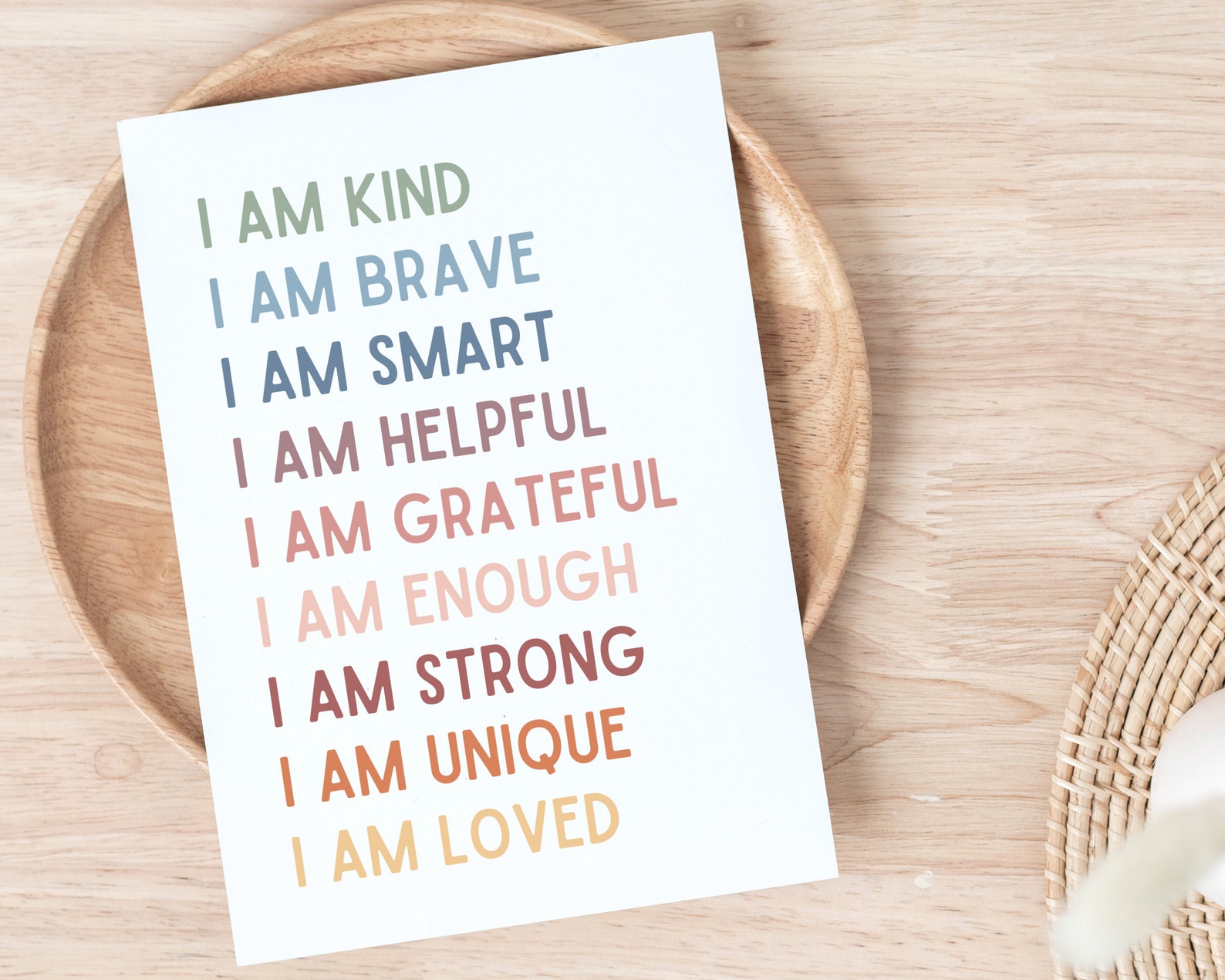 Affirmations for Kids, Classroom Posters, I Am Affirmations, Playroom ...