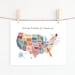 United States Map Educational Poster Printable Classroom Wall Decor ...