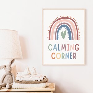 Calming Corner Sign, Boho Classroom Decor, Playroom Wall Decor ...