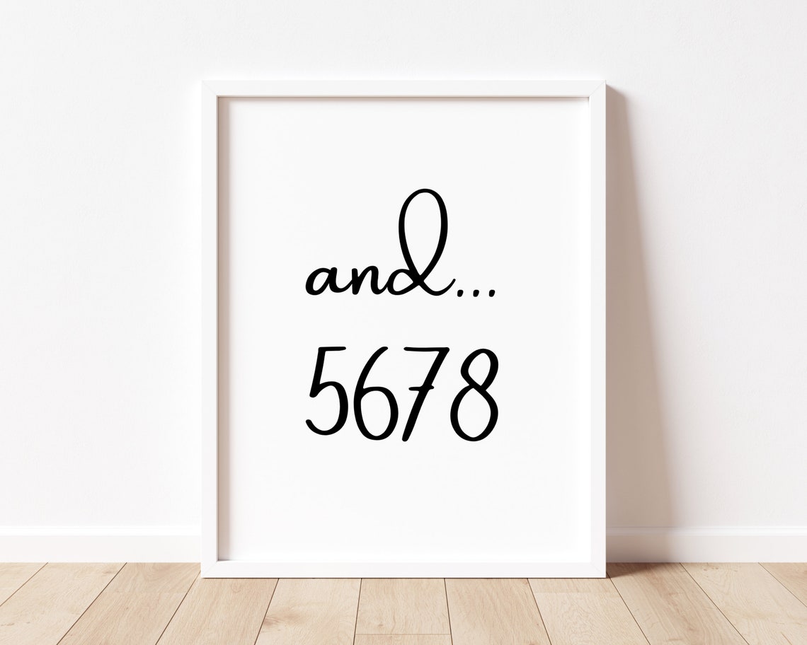 And 5678 Printable, Motivational Dance Quote, Dance Studio Sign, Dance ...