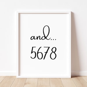 And 5678 Printable, Motivational Dance Quote, Dance Studio Sign, Dance ...