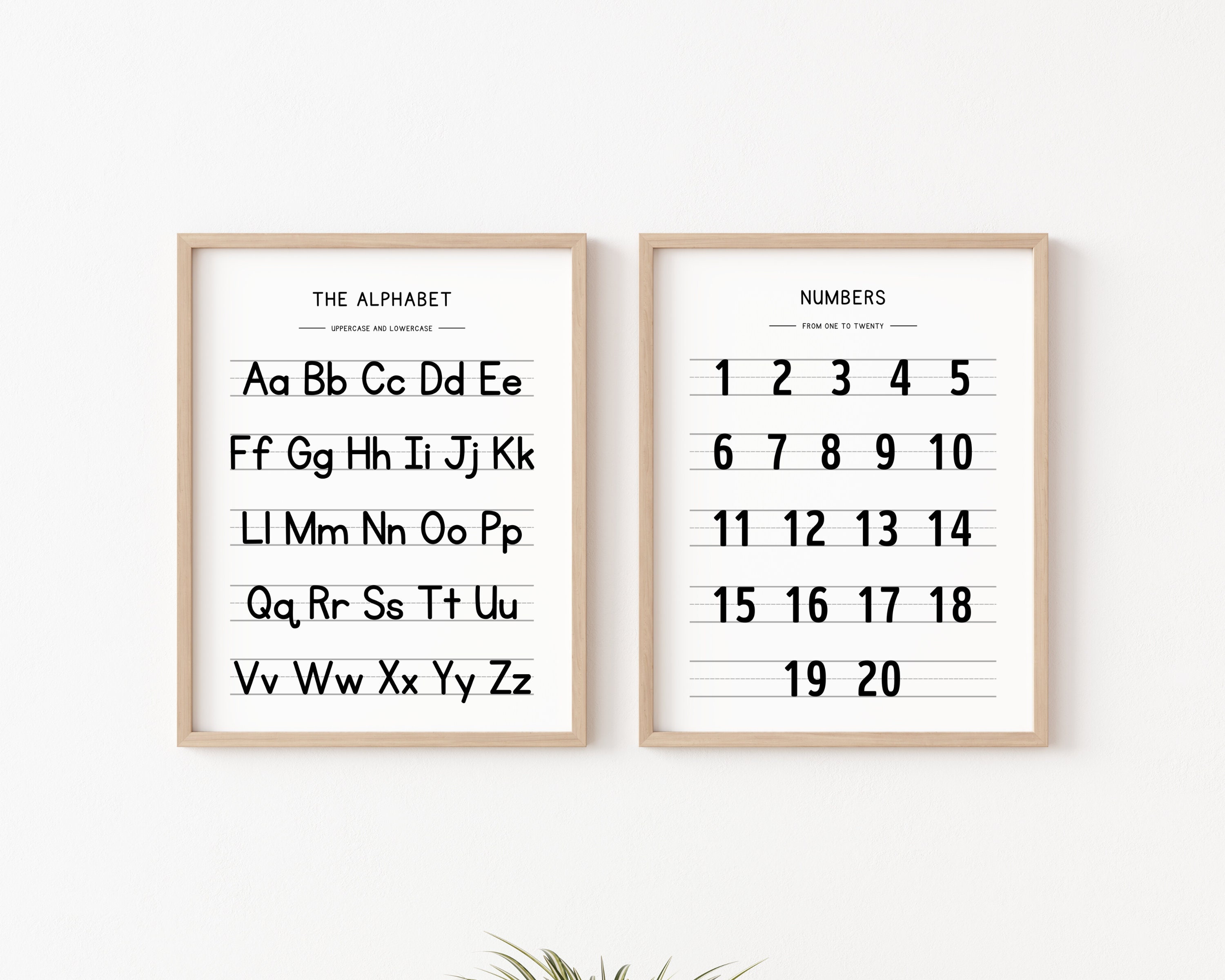 Black and White Alphabet Poster Neutral Nursery Print Alphabet - Etsy