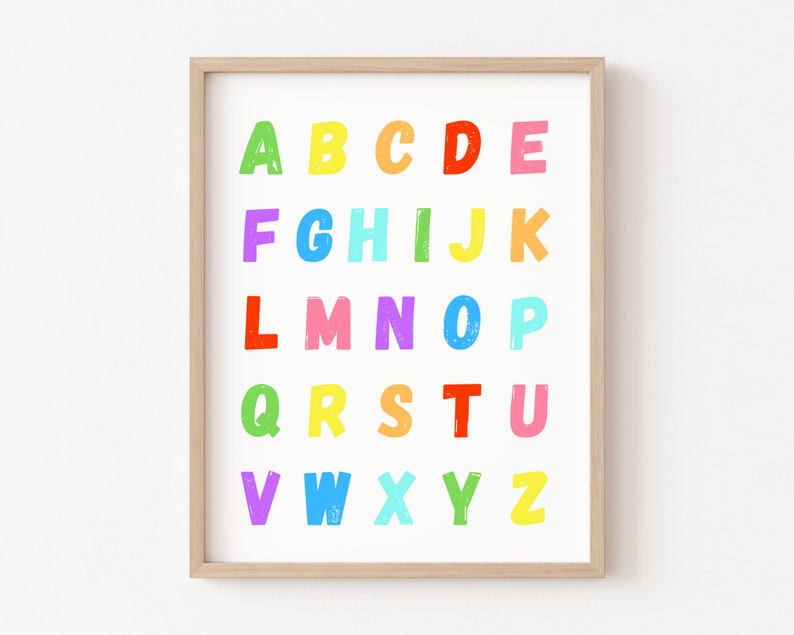 Numbers Alphabet Set of 2, Alphabet Numbers Poster, Alphabet Number ...