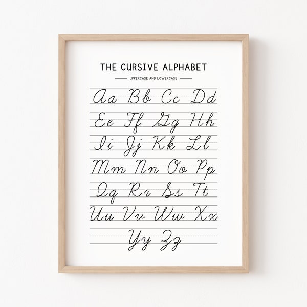 Cursive Alphabet - Etsy