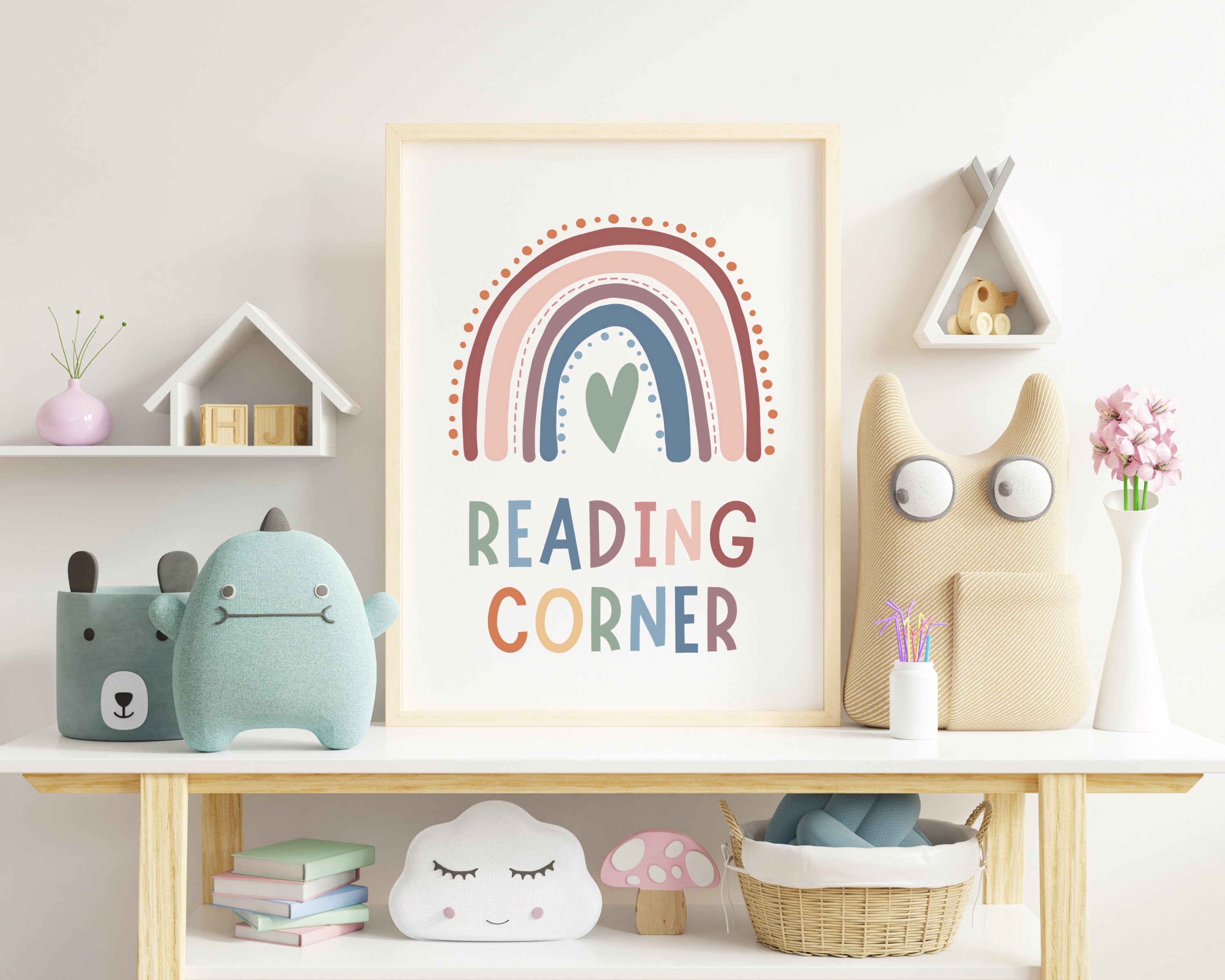 Reading Corner Sign, Let's Read, Reading Nook, Boho Classroom Decor ...