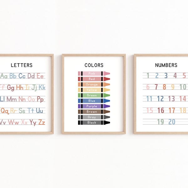 Kindergarten Colors Posters - Etsy