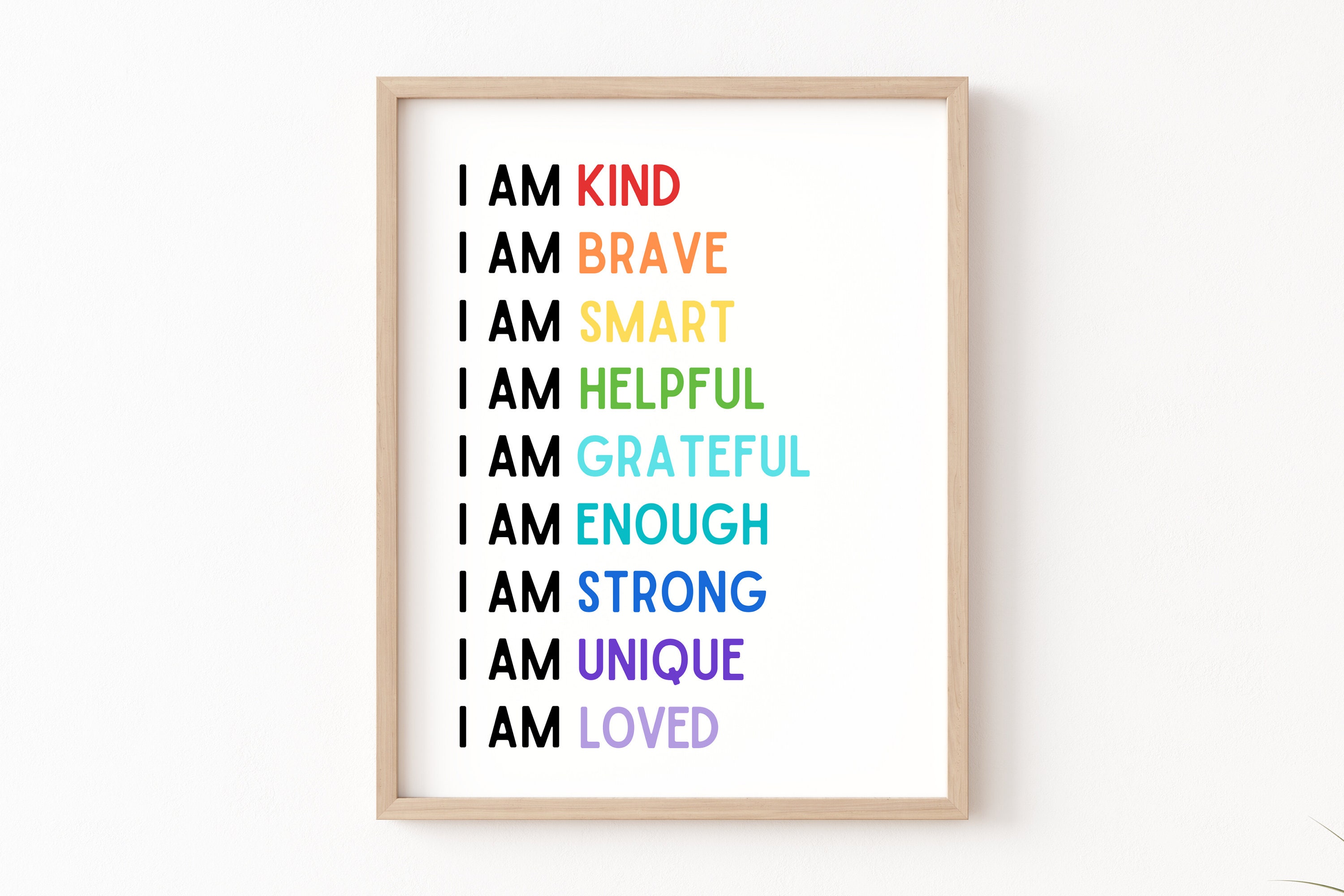 Affirmations for Kids Classroom Posters I Am Affirmations - Etsy
