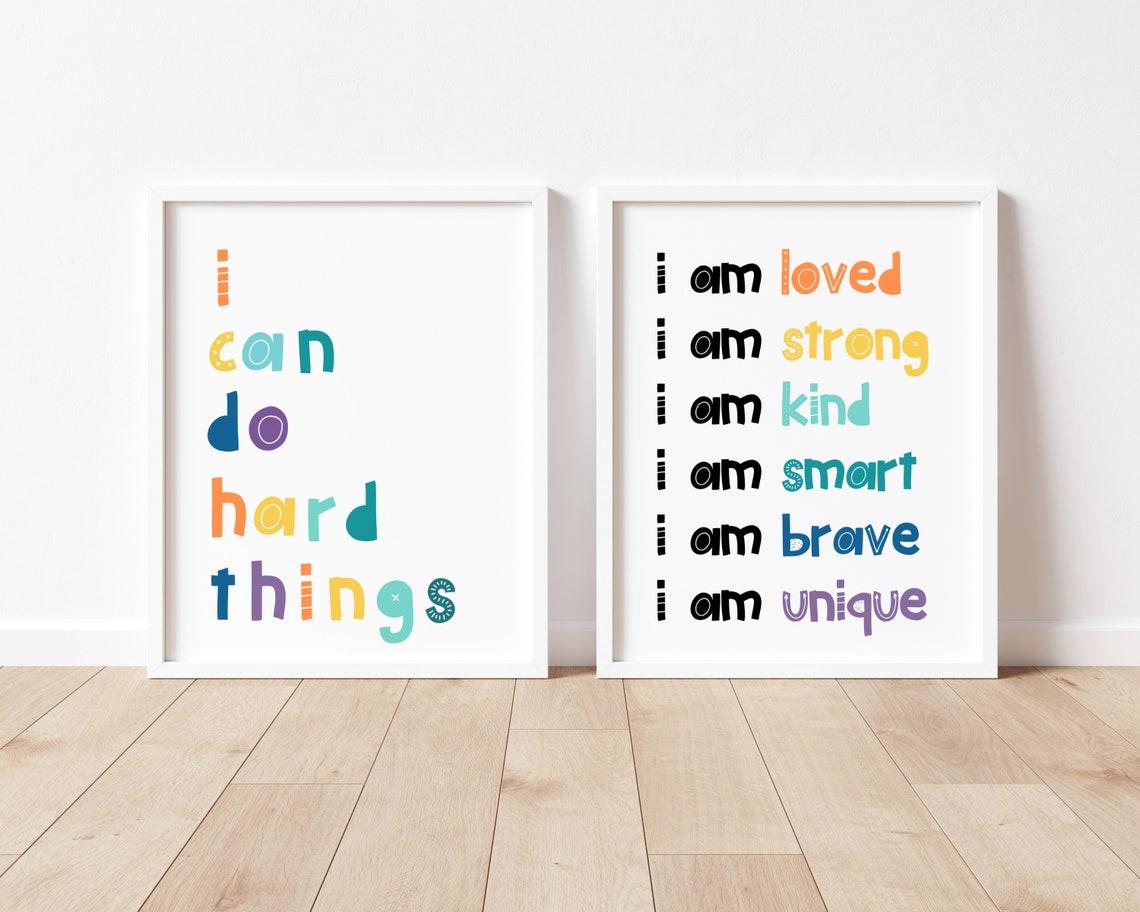 I Can Do Hard Things Affirmations for Kids Classroom - Etsy