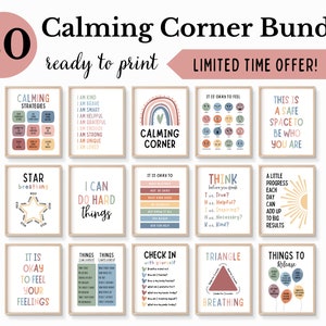 30 Calming Corner Posters Boho Educational Wall Art Printable - Etsy