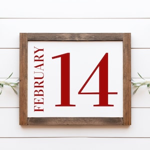 February 14 Printable Wall Art, Minimalist Valentine Art, February 14 ...