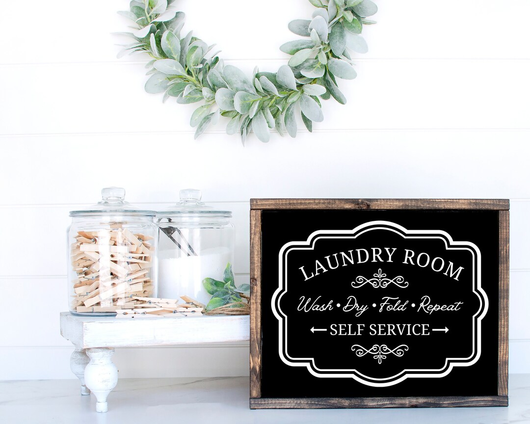 Laundry Printable, Wash Dry Fold Repeat, Laundry Print, Laundry Room ...