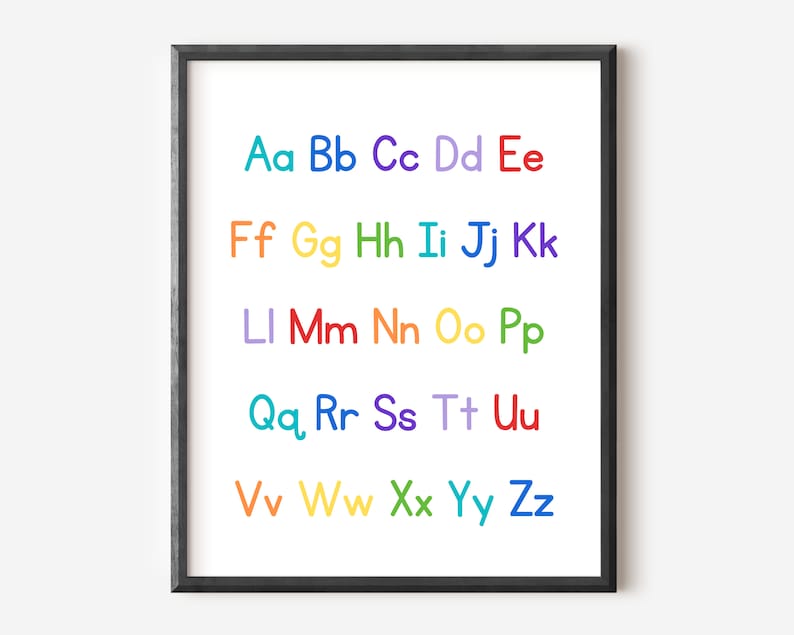Alphabet Printable, Classroom Posters, ABC Poster, Educational Wall Art ...