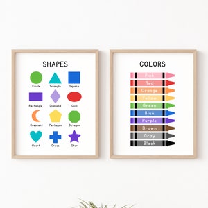 Set of 12 Educational Posters, Montessori Classroom Decor Homeschool ...