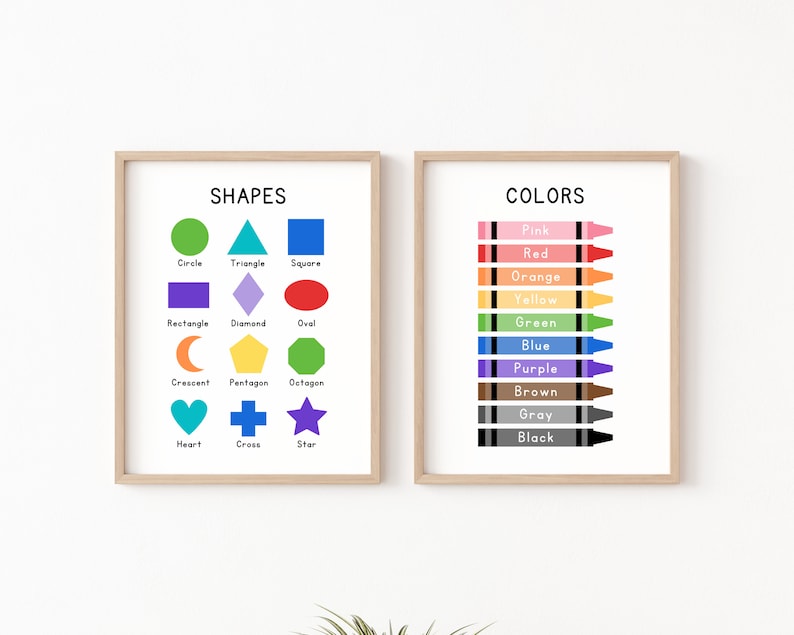 Rainbow Alphabet Poster Set Toddler Room Decor Learning - Etsy