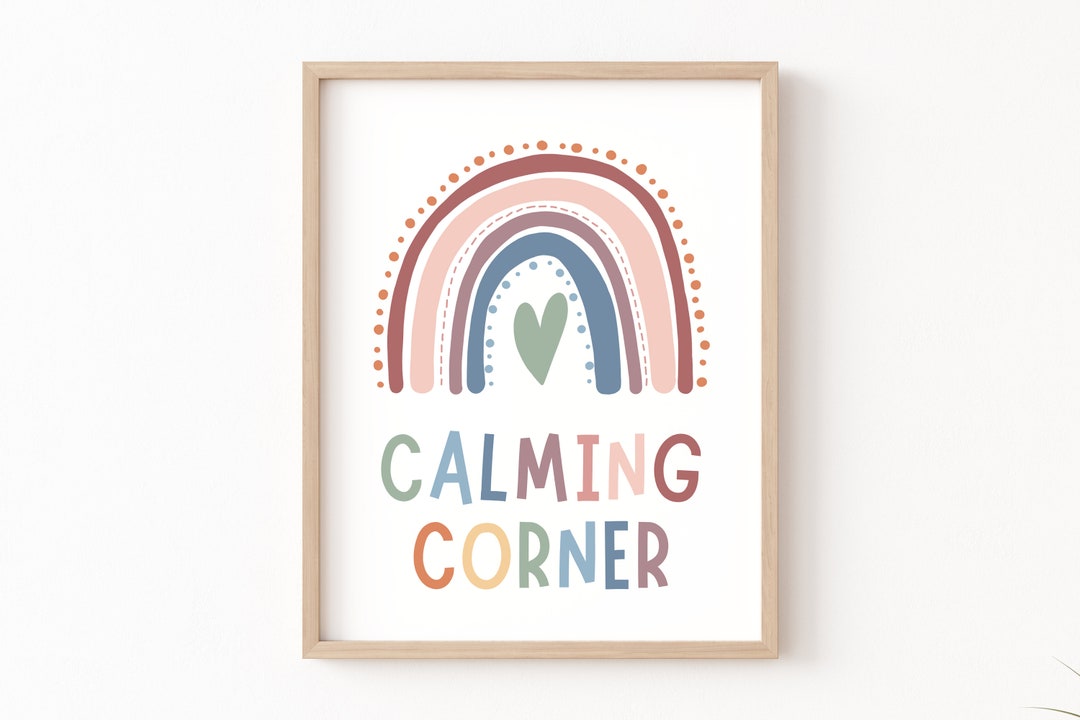 Calming Corner Sign, Boho Classroom Decor, Playroom Wall Decor ...