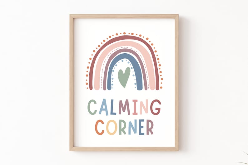 Calming Corner Sign Boho Classroom Decor Playroom Wall - Etsy