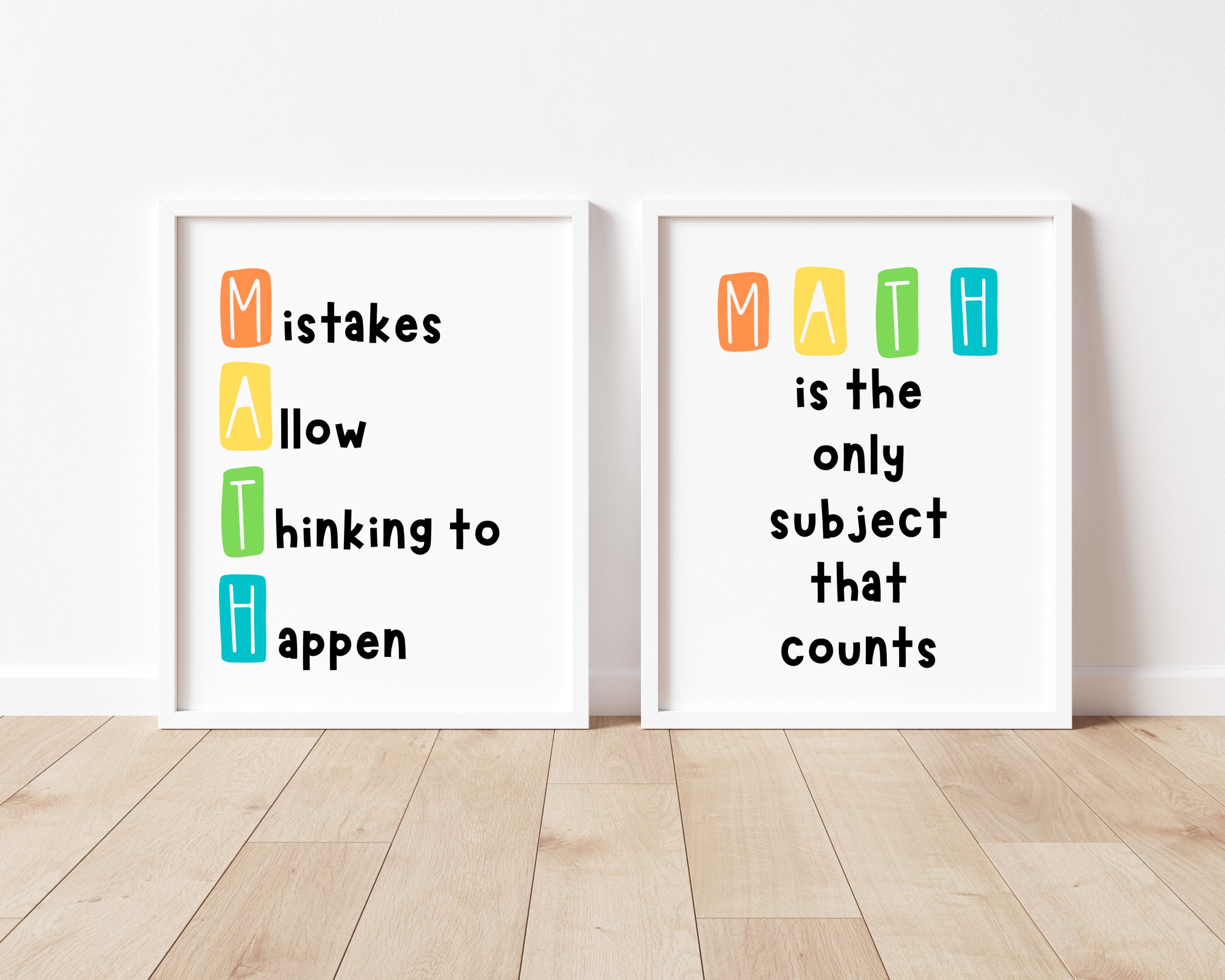 Math Classroom Decor, DIGITAL DOWNLOAD, Mistakes Allow Thinking to ...