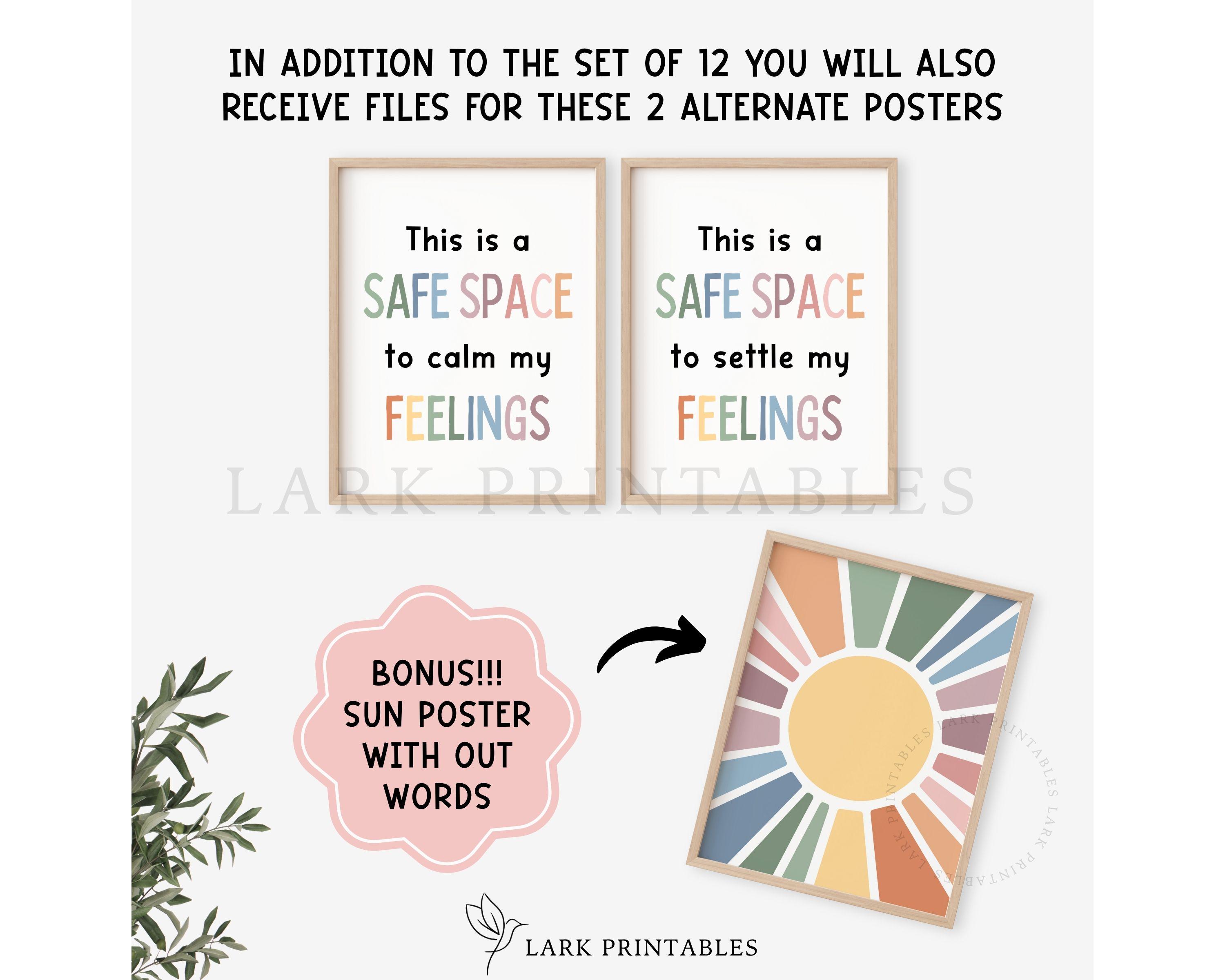 Classroom Decor Calming Corner Posters Bundle Set of 12, School ...