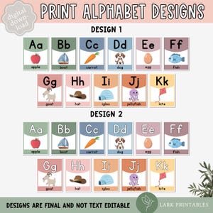 Alphabet Posters for Classroom, Number Posters, Classroom Decor Bundle ...