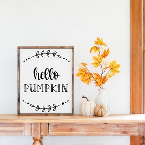 Hello Pumpkin Printable, Autumn Printable, Fall Wall Art Printable ...