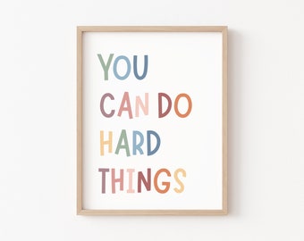 I Can Do Hard Things Poster, Kids Affirmations, Positive Classroom ...