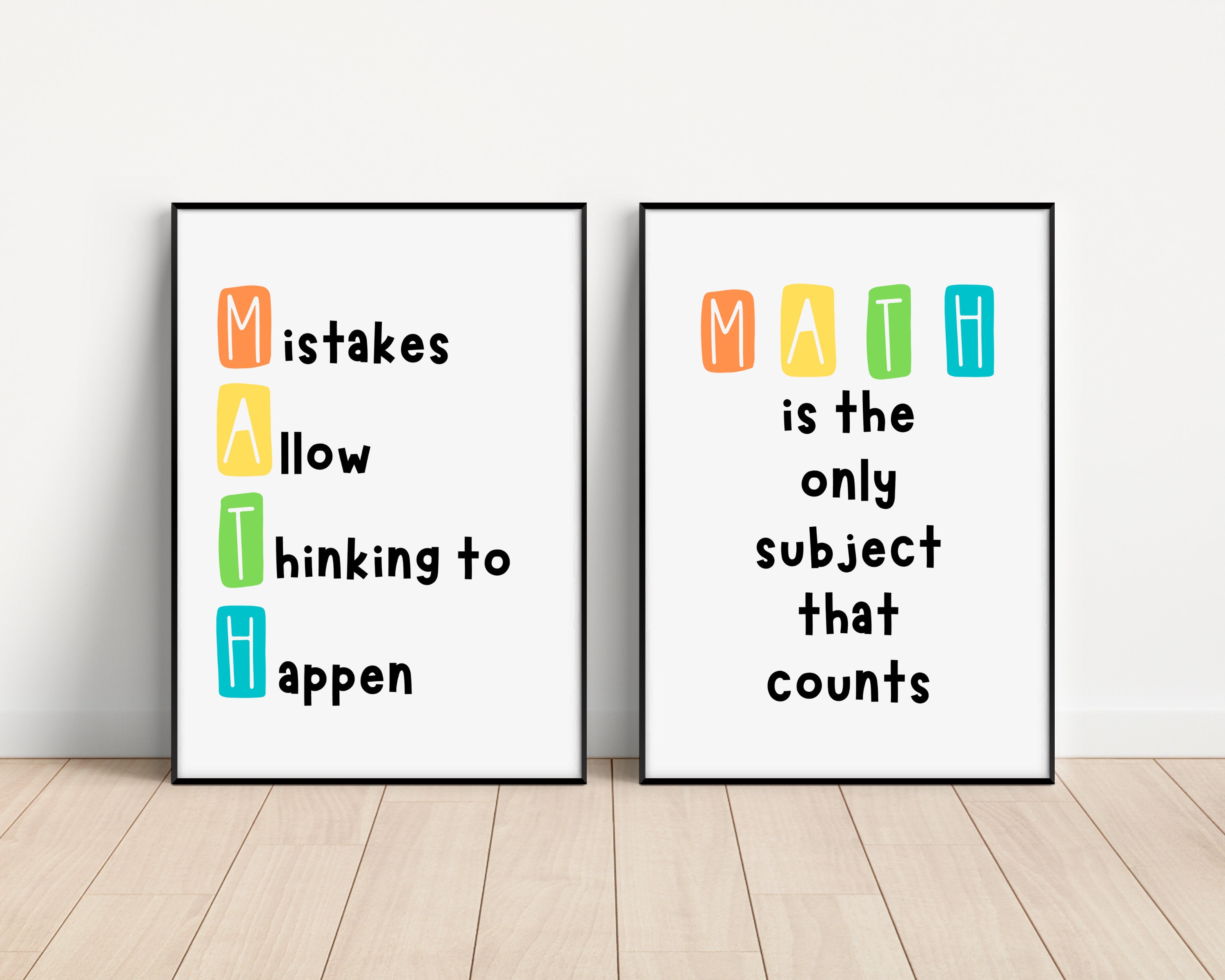 Math Classroom Decor, DIGITAL DOWNLOAD, Mistakes Allow Thinking to ...