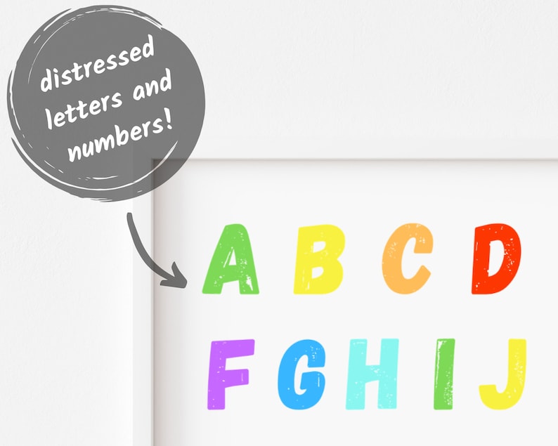 Numbers Alphabet Set of 2 Alphabet Numbers Poster Alphabet - Etsy