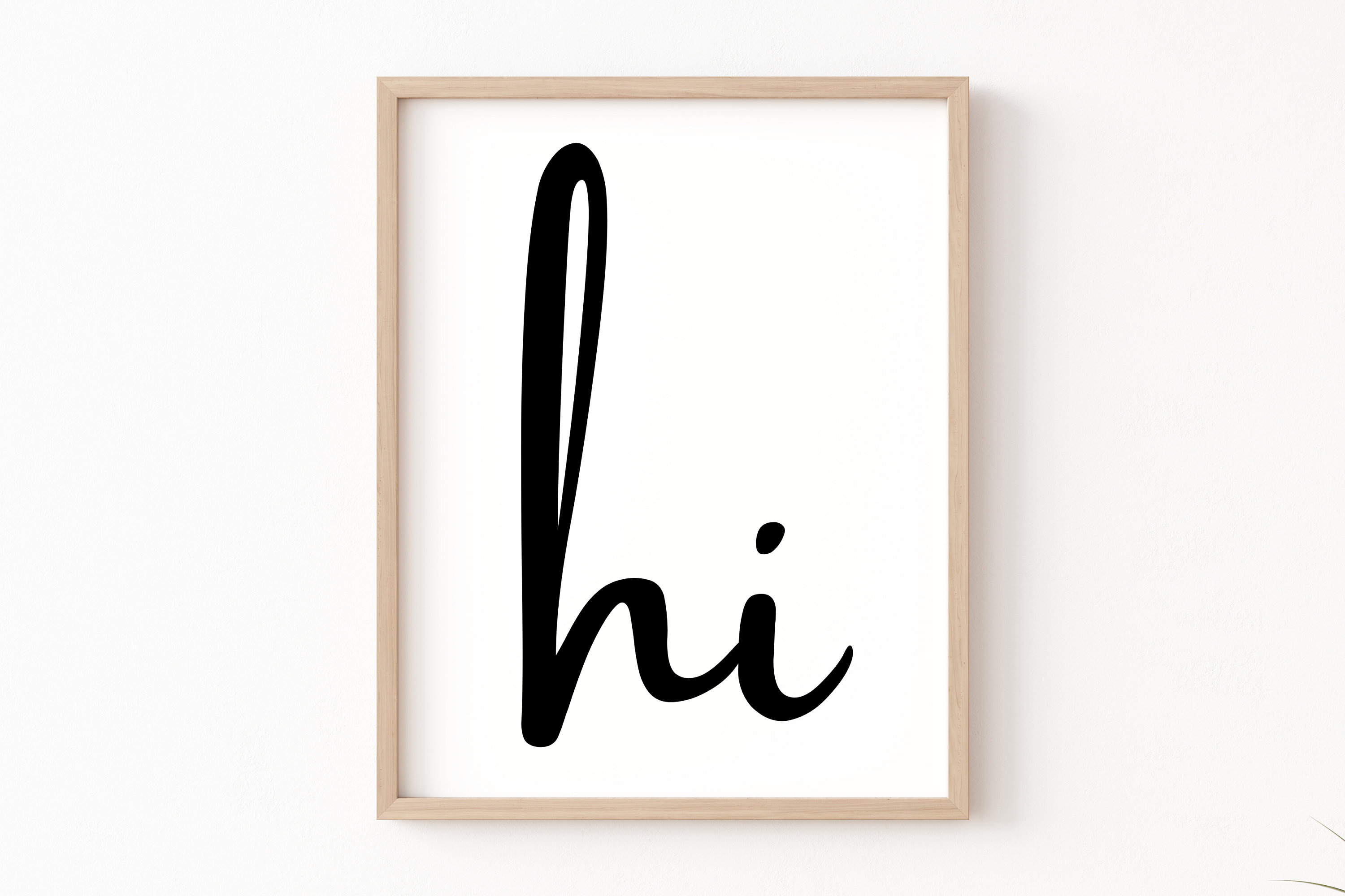 Hi Print Entryway Sign Hello Wall Art Welcome Hi - Etsy