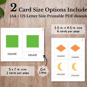 16 Shape Flash Cards, Preschool Printables, Rainbow Flashcard ...