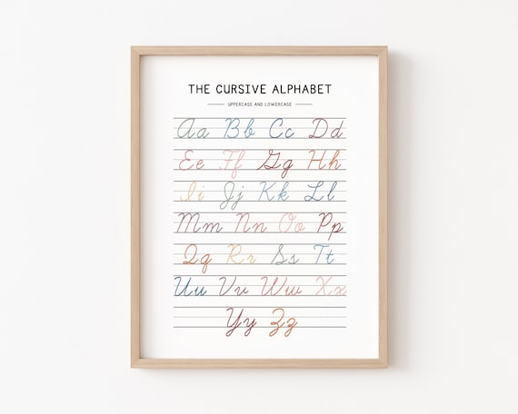 Tabla Del Alfabeto Cursivo Letras De Lija Montessori Cursiva