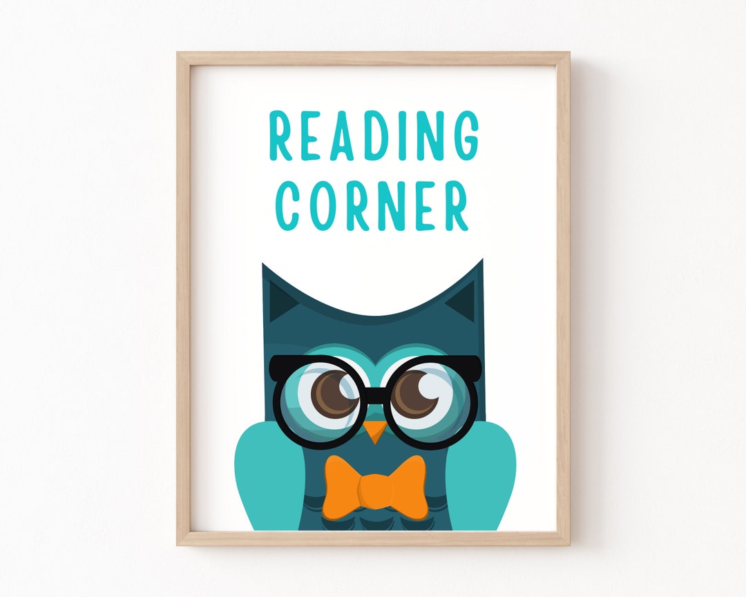 Reading Corner Printable Wall Art, Reading Nook, Reading Posters, Kids ...