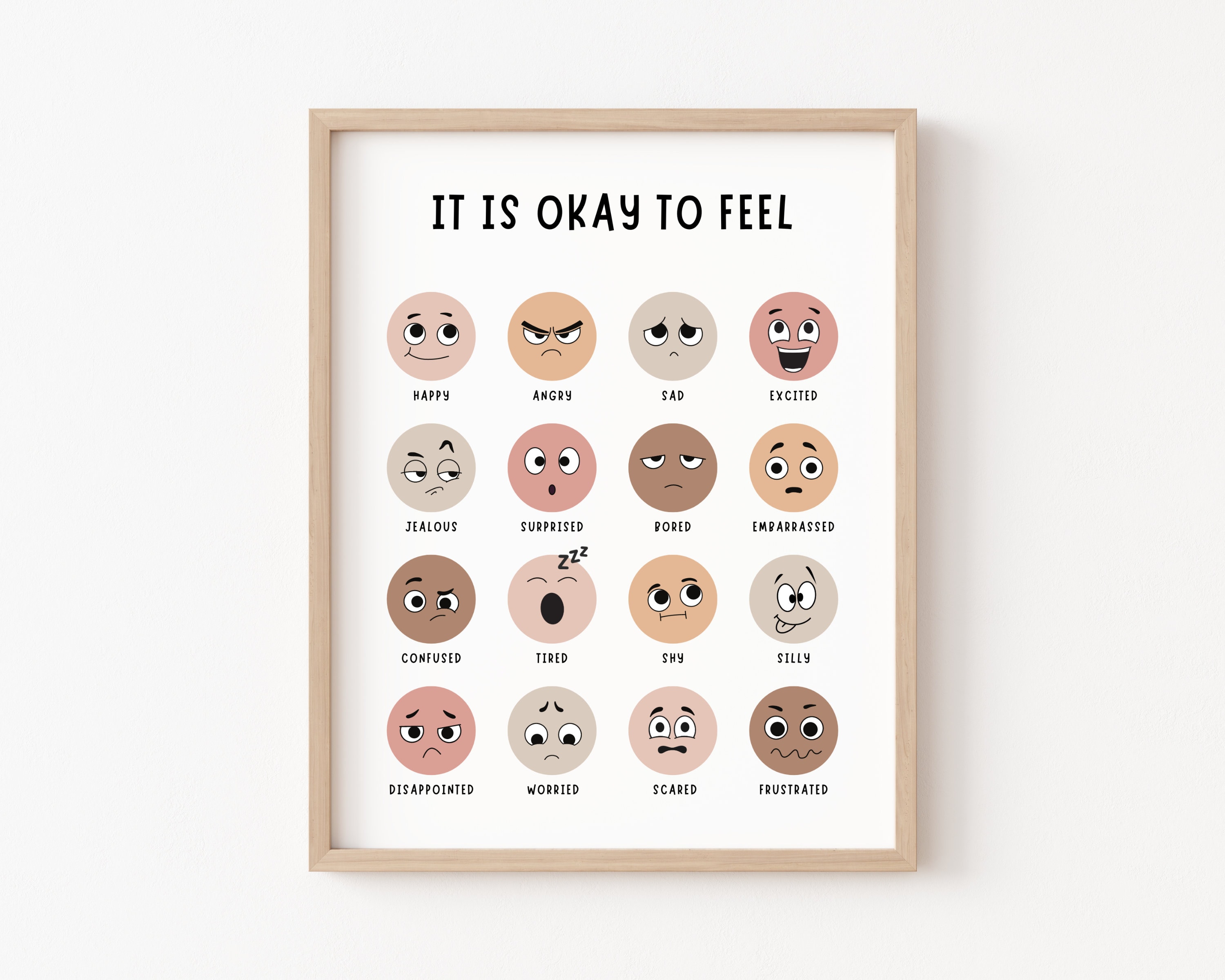 It's Okay to Feel Boho Classroom Decor Feelings Chart - Etsy