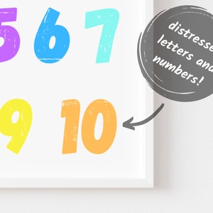 Numbers Alphabet Set of 2, Alphabet Numbers Poster, Alphabet Number ...