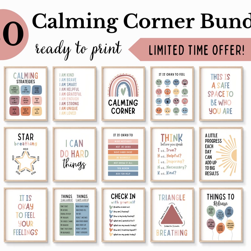 Calming Corner Sign - Etsy