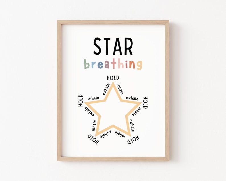 Star Breathing Poster Calming Corner Mindfulness Poster - Etsy