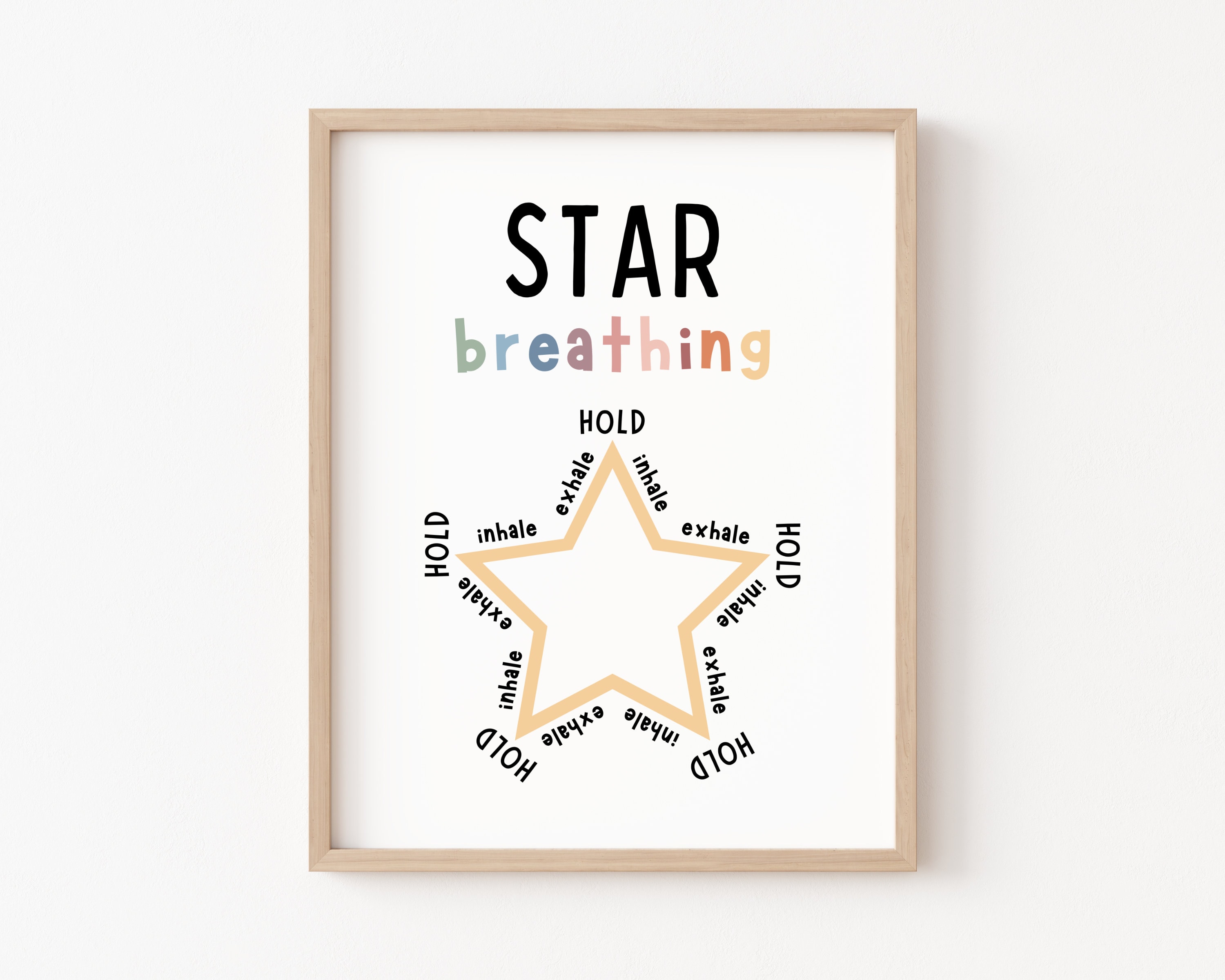 Star Breathing Poster Calming Corner Mindfulness Poster - Etsy Canada