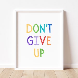 Don't Give Up, Kids Positive Affirmations, Growth Mindset, Educational ...