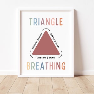 Triangle Breathing Poster, Calming Corner, Mindfulness Breathing ...