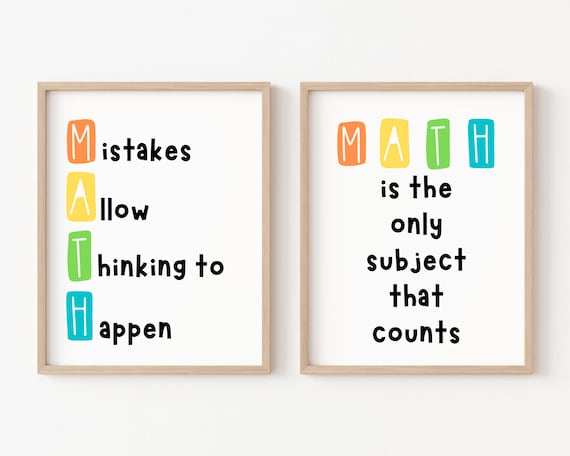 Math Classroom Decor DIGITAL DOWNLOAD Mistakes Allow | Etsy